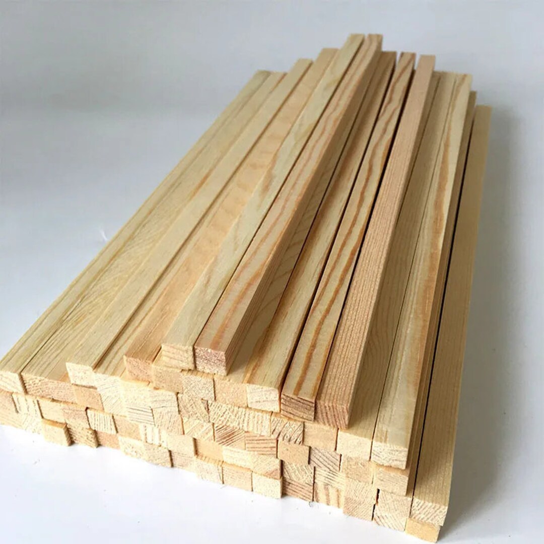 Natural Wood Stick, 10pcs, Unfinished Laser Cut Wood, for DIY Craft ...