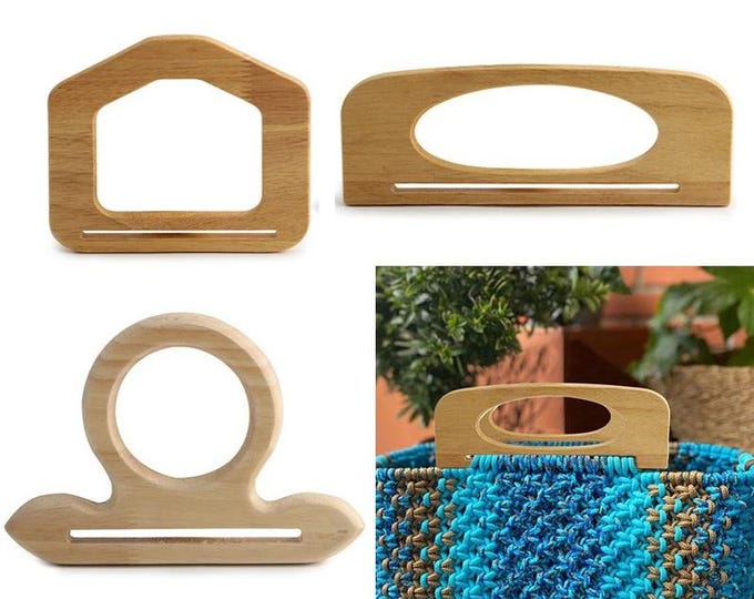 Solid Oak Wood Bag Handle, 2-4pcs, Wooden Purse Frame for DIY Handbag ...