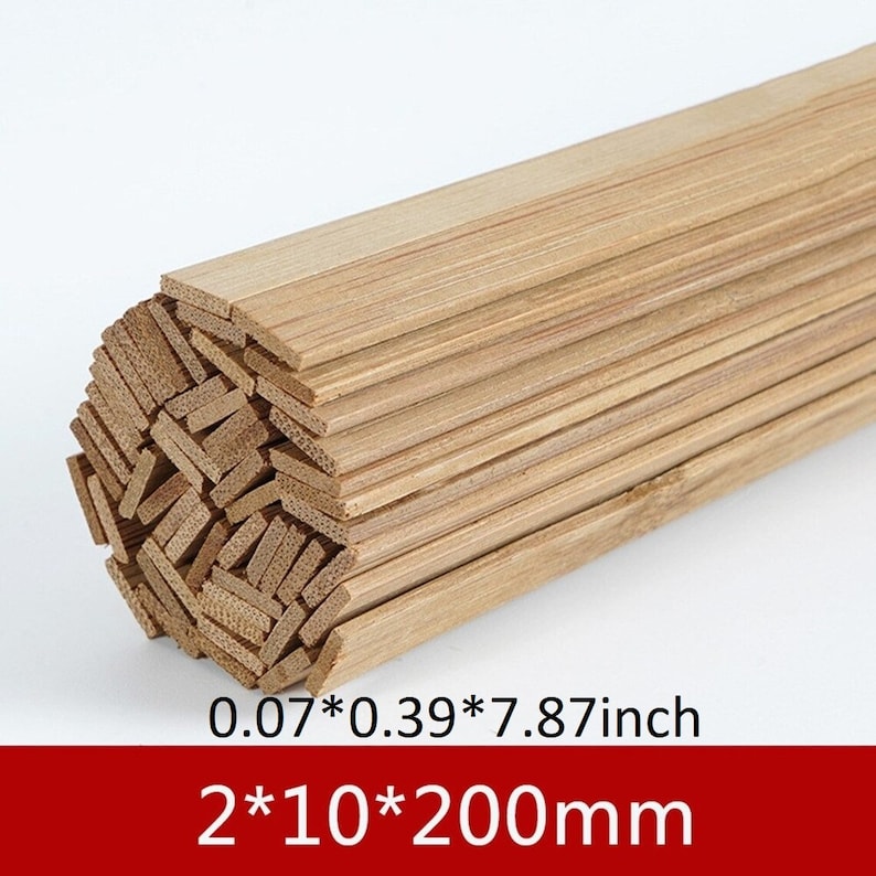 Natural Bamboo Thin Wood Strips 10pcs Bamboo Plank Craft - Etsy