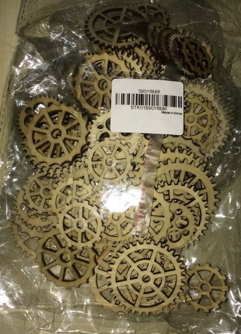 Blank Wooden Gear Cutout 100pcs Unfinished Mini Wheel Shape - Etsy