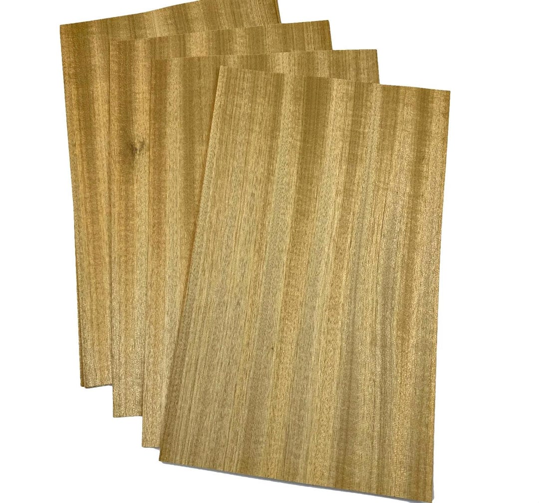 Golden Pomelo Wood Veneer, 6pcs, Thick Cut, Flexible, DIY Craft ...
