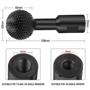 Wooden Angle Grinder Head Ball Gouge Spherical Spindles Shaped for ...