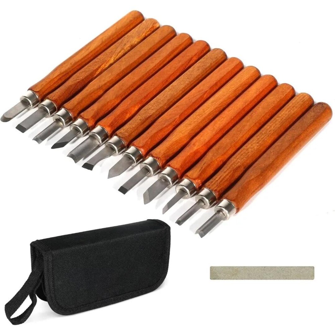 Wood Carving Chisel, 12pcs/set, Moon Machete, Small Oblique, Sharp ...