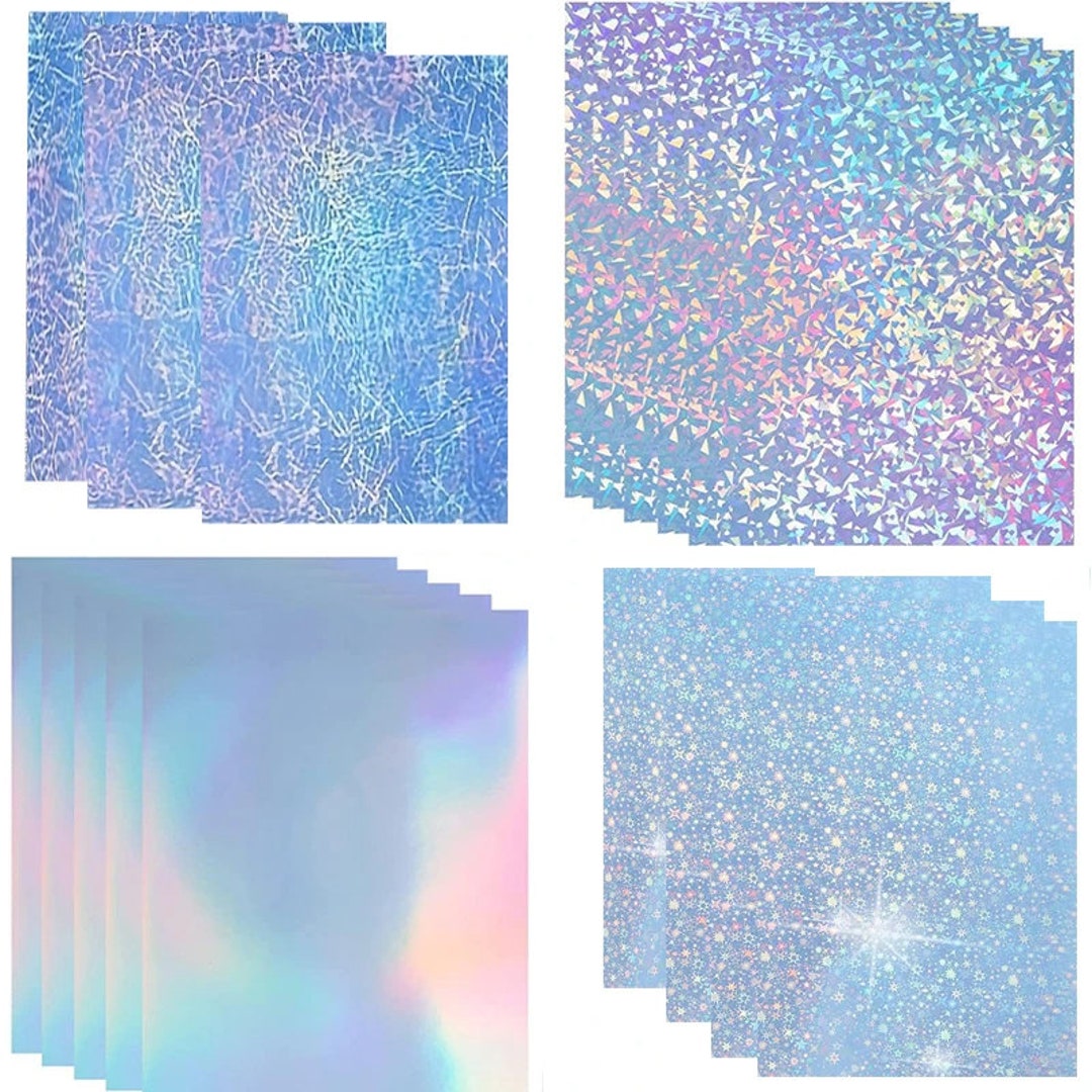 Holographic Paper Stickers 10 Sheets Shiny Self-adhesive - Etsy