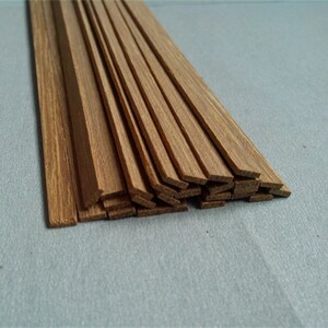 Natural Teak Wood Strip, 10pcs,thick Laser Cut Stick Slice, for DIY ...