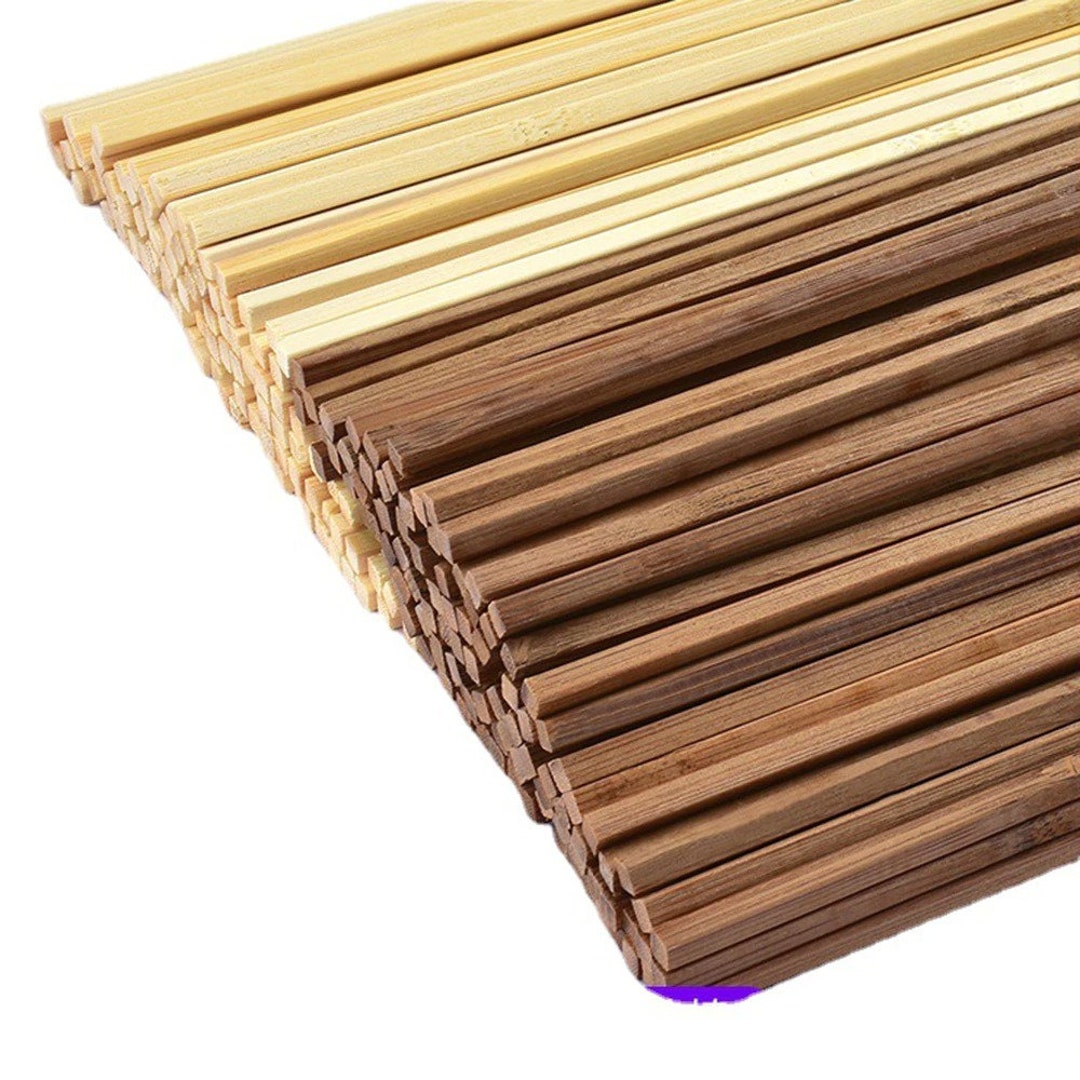 Bamboo Wood Sticks 50pcs 300mm/11.81 Mixed Size Unfinished Wooden Dowel ...