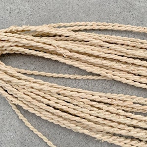 Natural Raffia Straw, Weaving Grass, 40m/1574", Unfinished Braided High ...