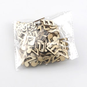 Mixed Music Notes Laser Cut Unfinished Wood Cutout Shapes, 100pcs ...
