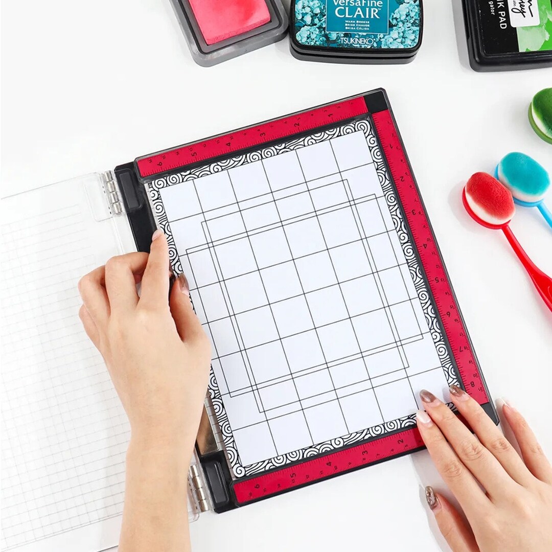 Template Stick and Stamp Platform Mat Grid for Alignment, Stencils ...