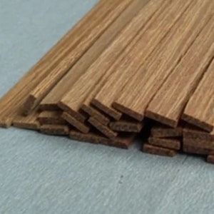 Natural Teak Wood Strip, 10pcs,thick Laser Cut Stick Slice, for DIY ...