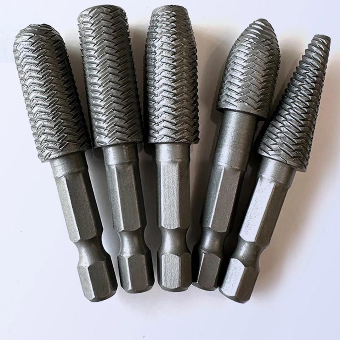 Carbon Steel Rotary Rasp, Grinding Head, 5pcs, Rustproof Hex Shank ...