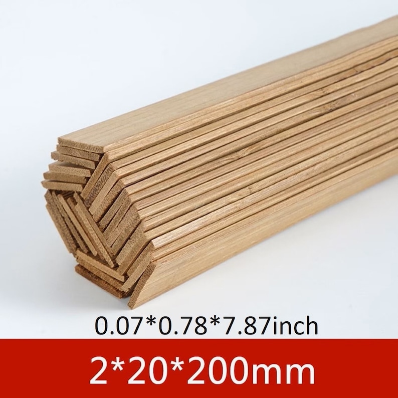 Natural Bamboo Thin Wood Strips 10pcs Bamboo Plank Craft - Etsy