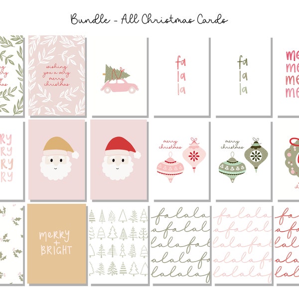 Christmas Card Printables - Etsy