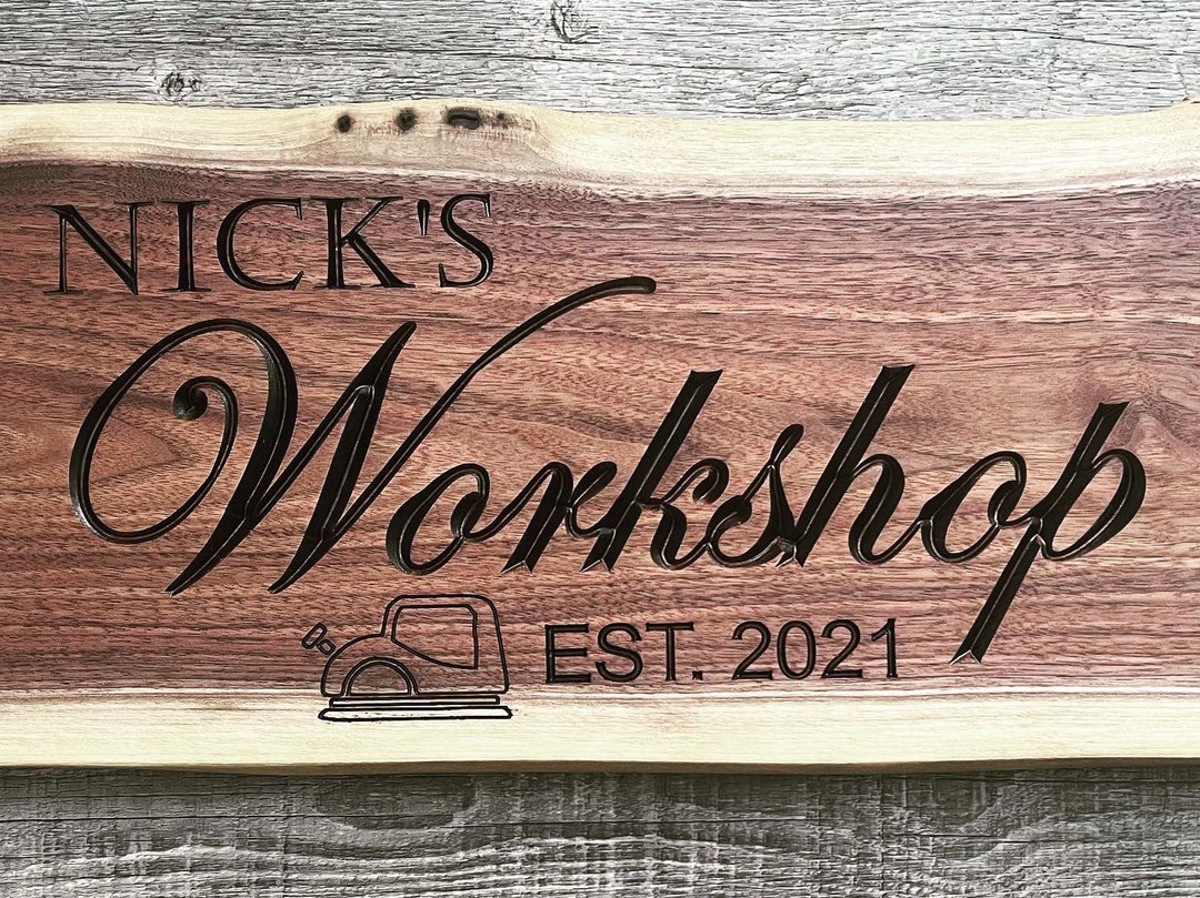 Custom Workshop Sign, Workshop Sign for Men, Personalized Workshop Sign ...