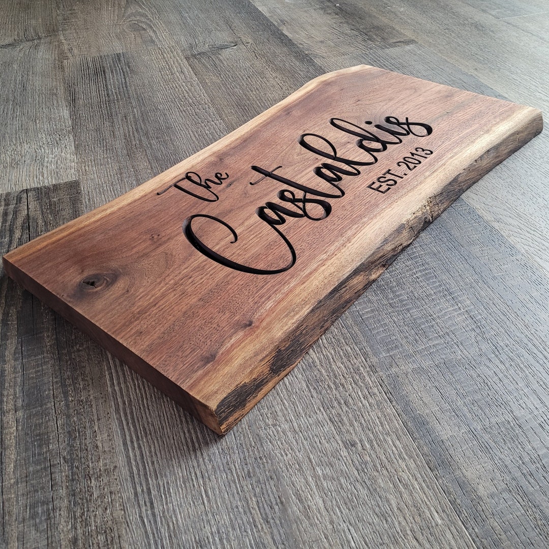 Personalized Wedding Sign Live Edge Rustic Sign Wood - Etsy Canada