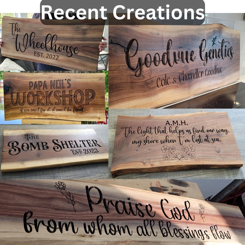 Personalized Live Edge Walnut Sign, Rustic Wedding Decor - Etsy