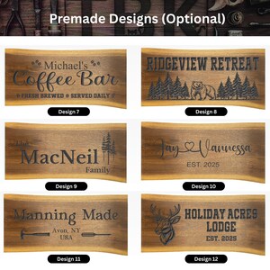Personalized Walnut Name Sign: Rustic Live Edge Wood Decor - Etsy