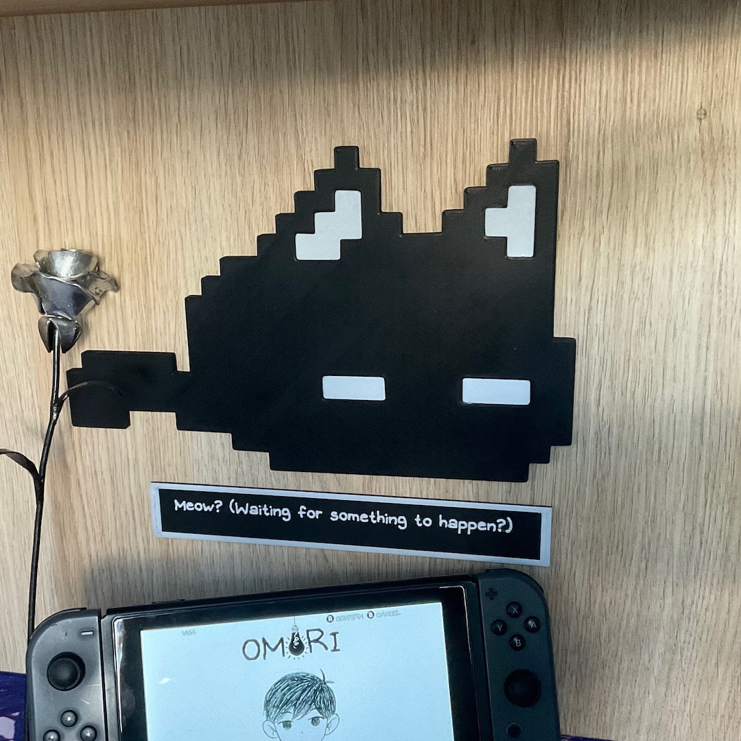 3D Printed Poster Mewo From Omori / Wall Art / Plastic 25cm - Etsy