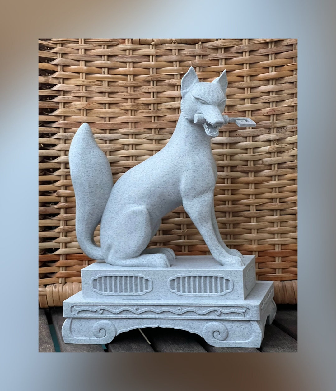 Kitsune Statue Inspired by Fushimi Inari Statue / 3D Printed PLA ...