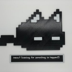 3D Printed Poster Mewo From Omori / Wall Art / Plastic 25cm - Etsy