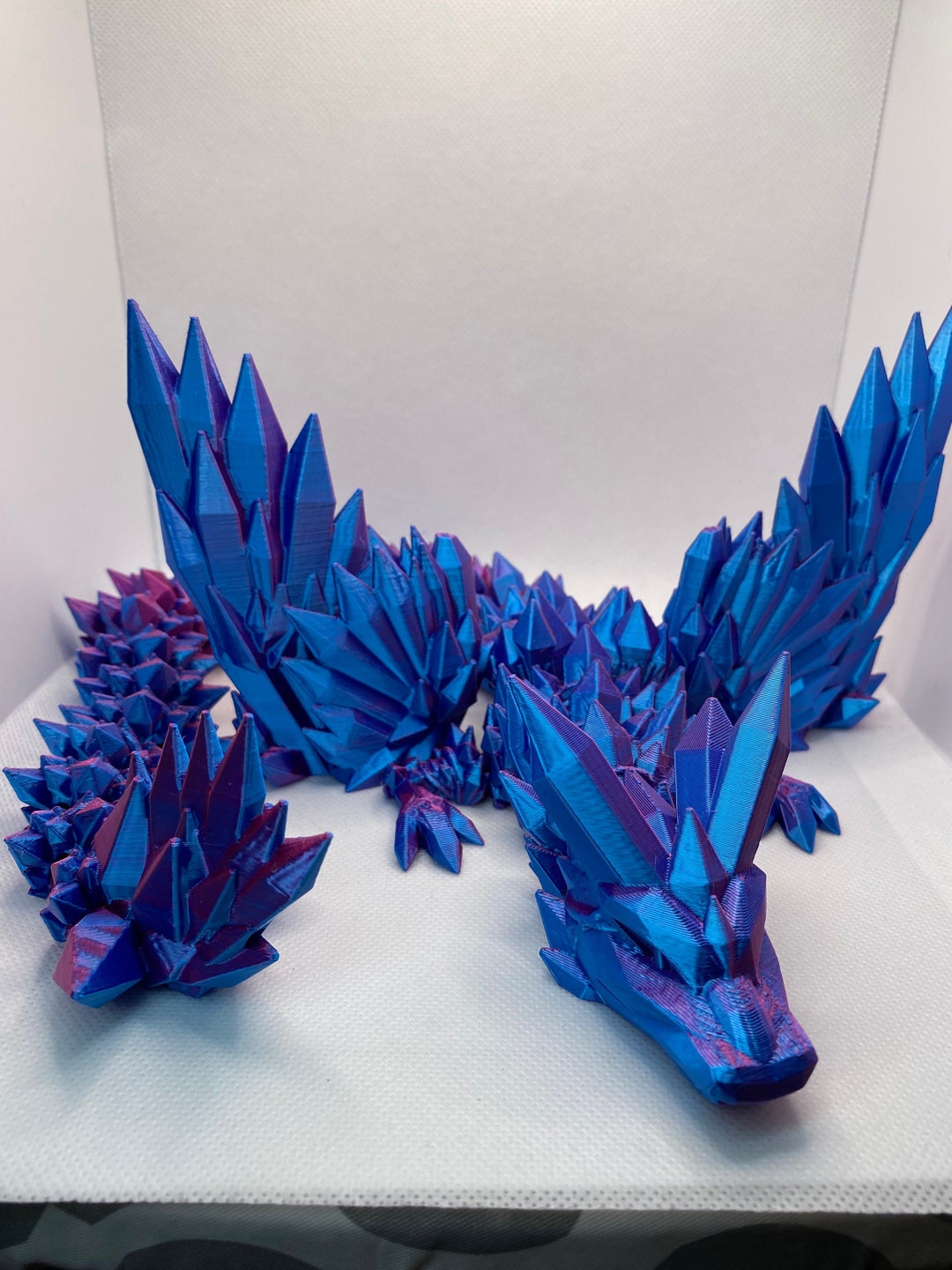 Large Winged Crystal Dragon Articulated Model Toy - Etsy UK