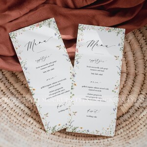 Double Menu Card Mockup Set, Boho Wedding Menu, Terracotta Wedding ...