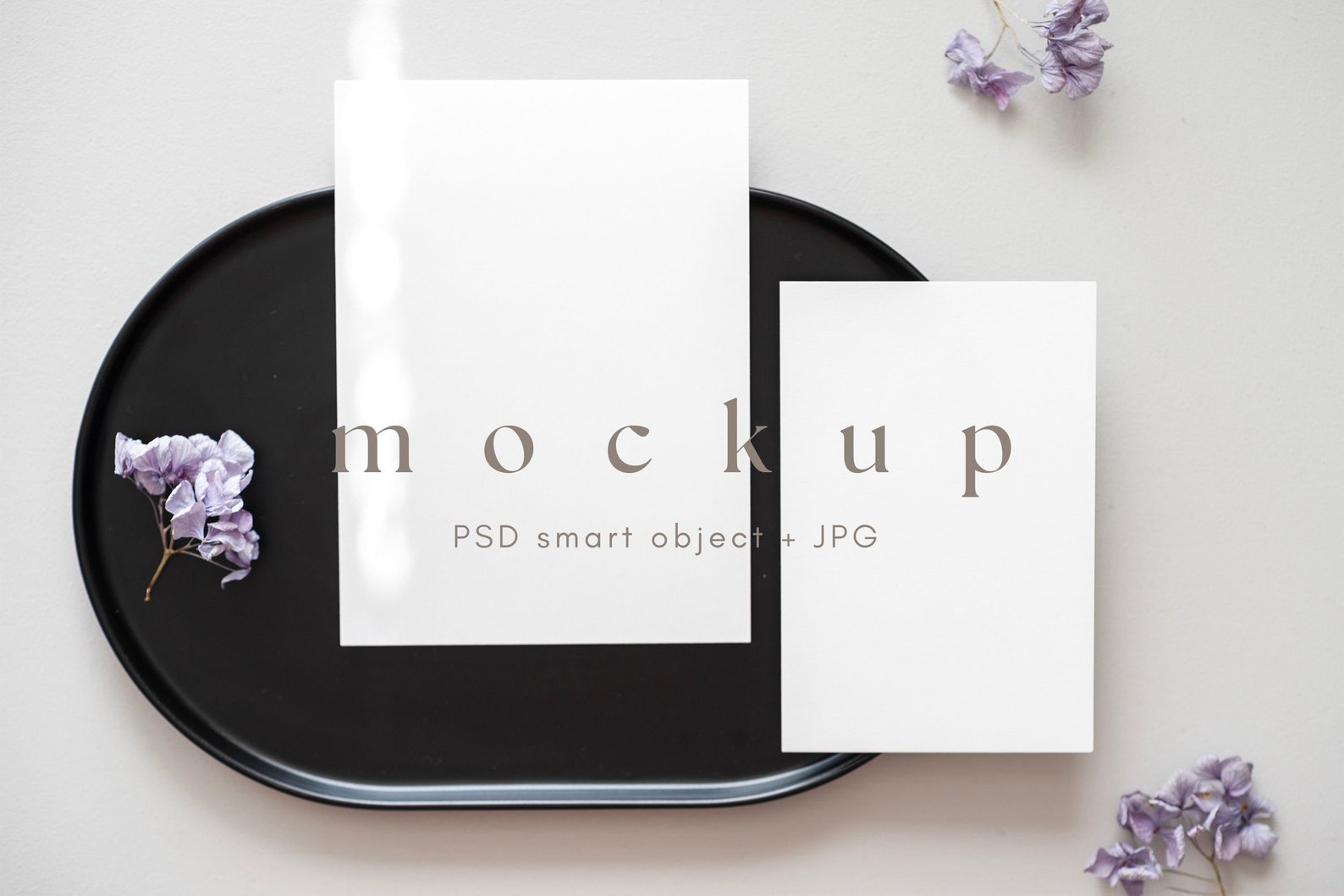 5x7 and 4x6 Card Mockup Suite, Wedding Stationary Mockup, Modern Floral ...