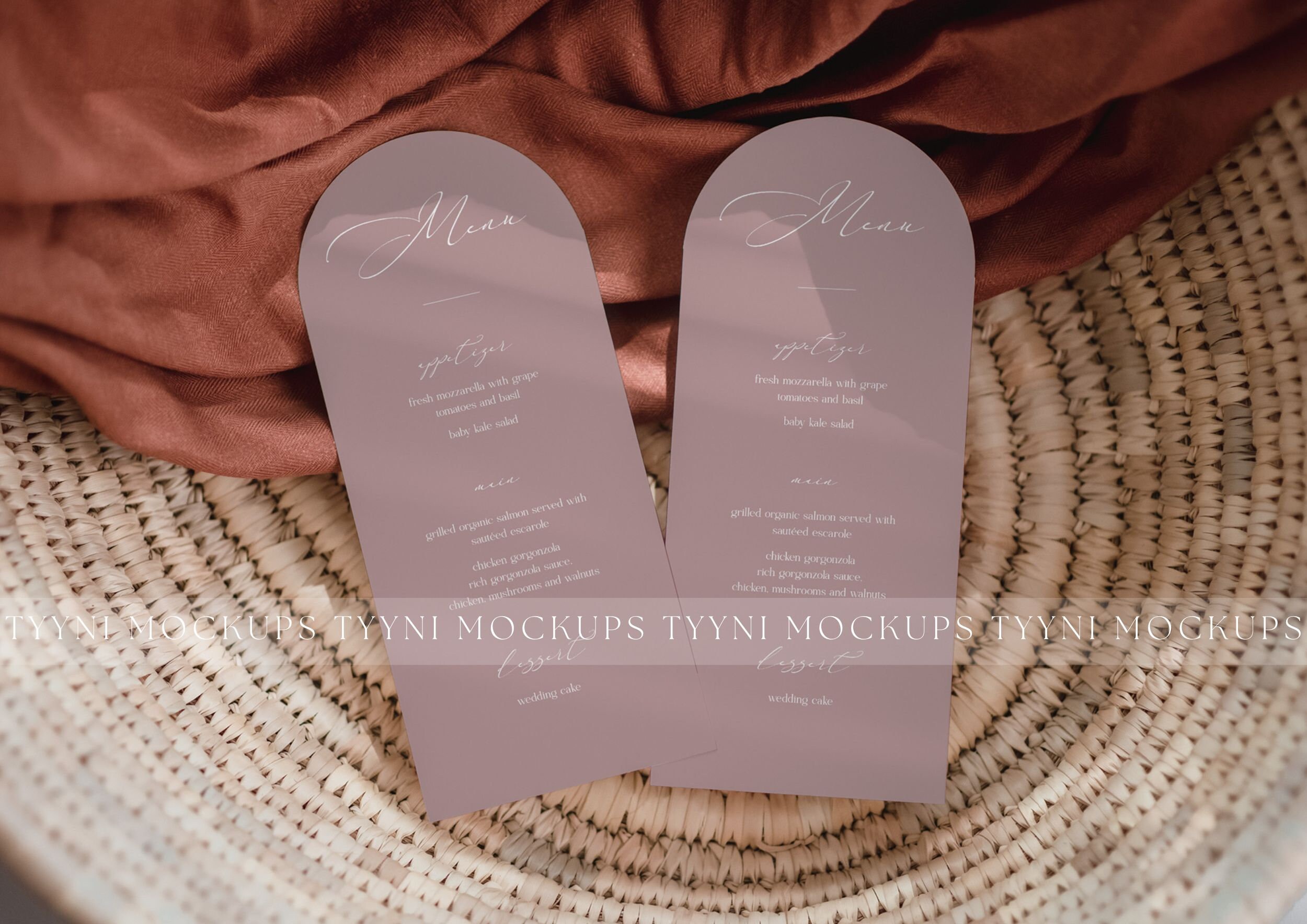 Arch Menu Card Mockup Set Double Boho Wedding Menu in Arch - Etsy