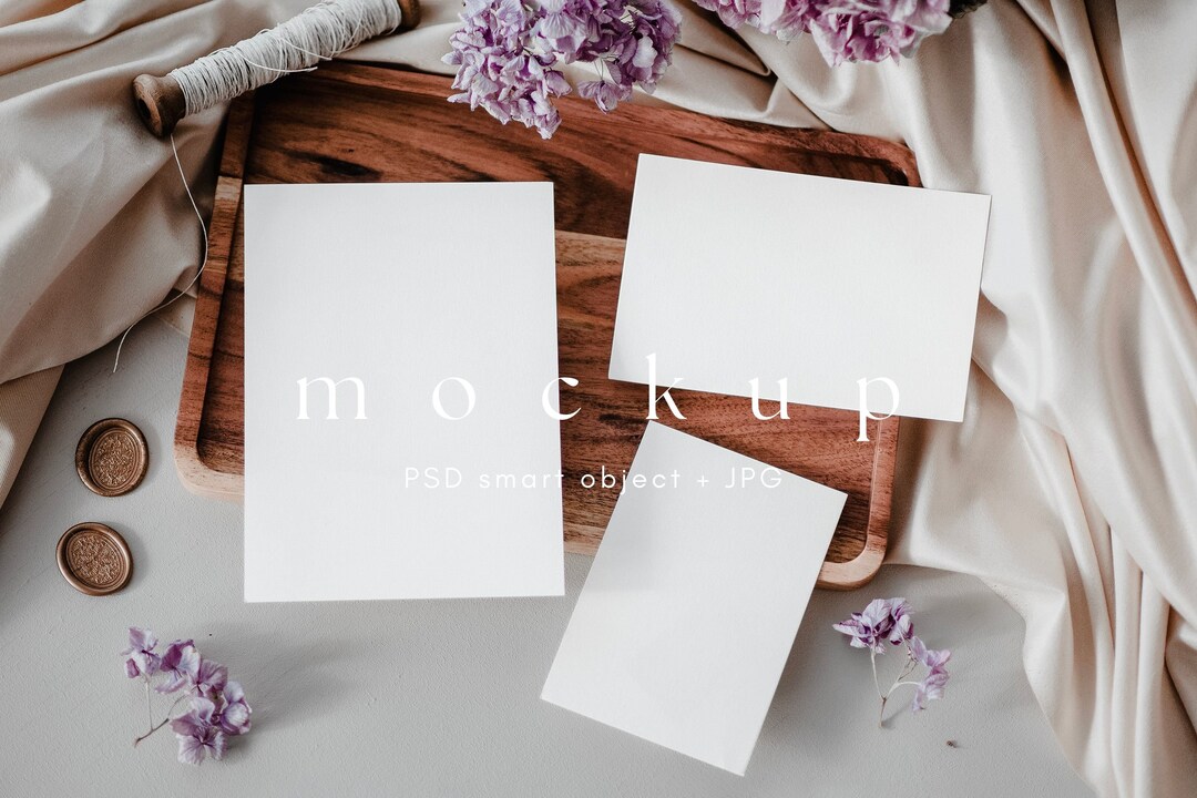 Invitation Suite Mockup Boho Wedding Mock Up, Neutral Card Mockup 5x7 ...