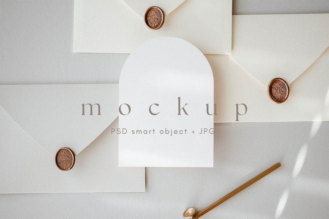 5x7 Arch Card Invitation Mockup, Boho Wedding Card Mockups, Greeting ...