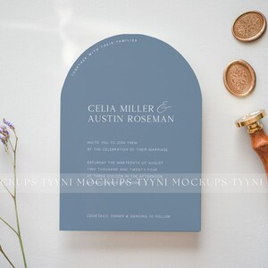 Arch Invitation Mockup, Minimalist Blank Arch Card Mock up 5x7 Inch - Etsy
