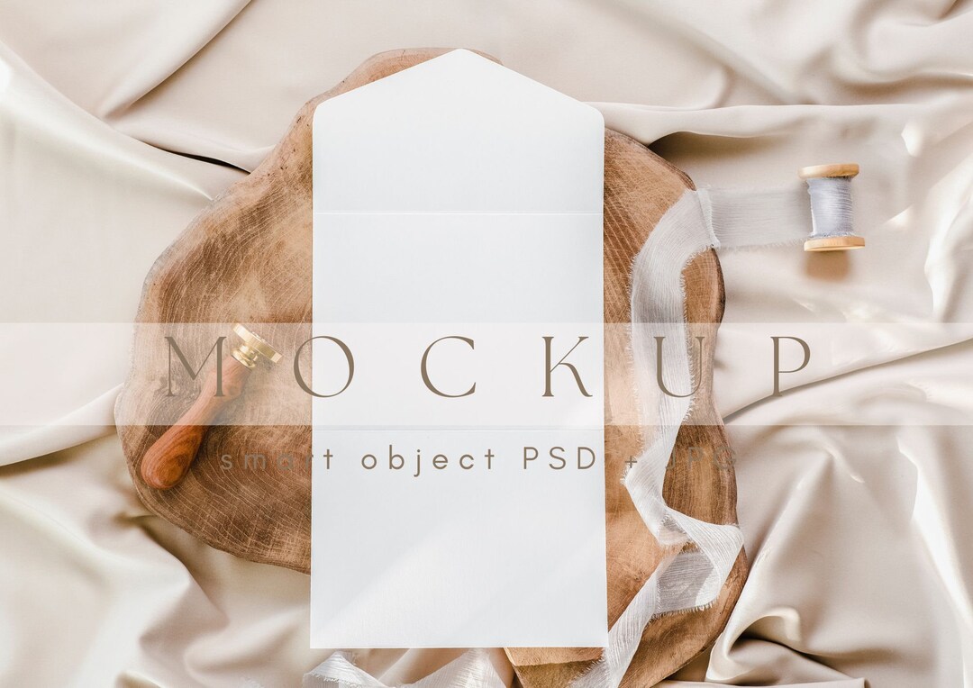 Folded Invitation Card Mockup Trifold Invite Mock up All in - Etsy