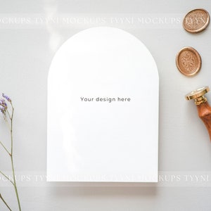 Arch Invitation Mockup, Minimalist Blank Arch Card Mock up 5x7 Inch - Etsy