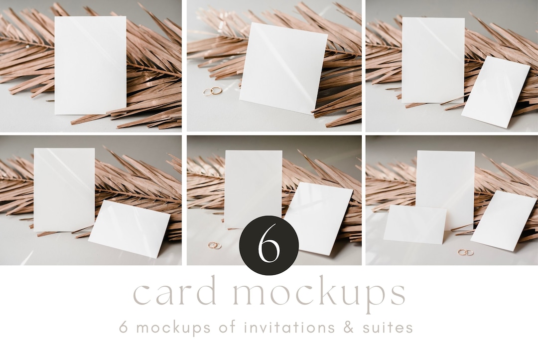 Invitation Mockup Card Bundle - Etsy