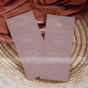 Double Menu Card Mockup Set, Boho Wedding Menu, Terracotta Wedding ...