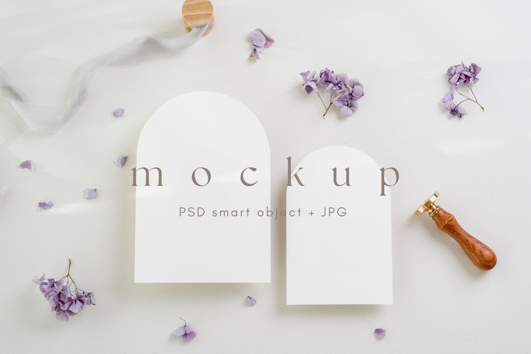 5x7 and 4x6 Arch Card Invitation Mockup, Boho Wedding Card Mockups ...