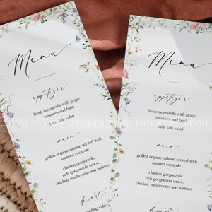 Double Menu Card Mockup Set, Boho Wedding Menu, Terracotta Wedding ...