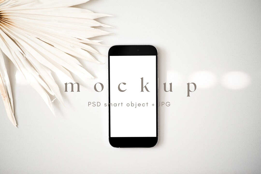 IPhone Screen Invitation Mockup, Minimalist Smartphone Mock Up, Digital ...