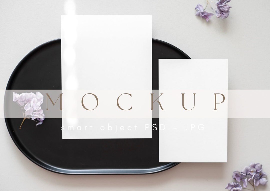 5x7 and 4x6 Card Mockup Suite Wedding Stationary Mockup - Etsy