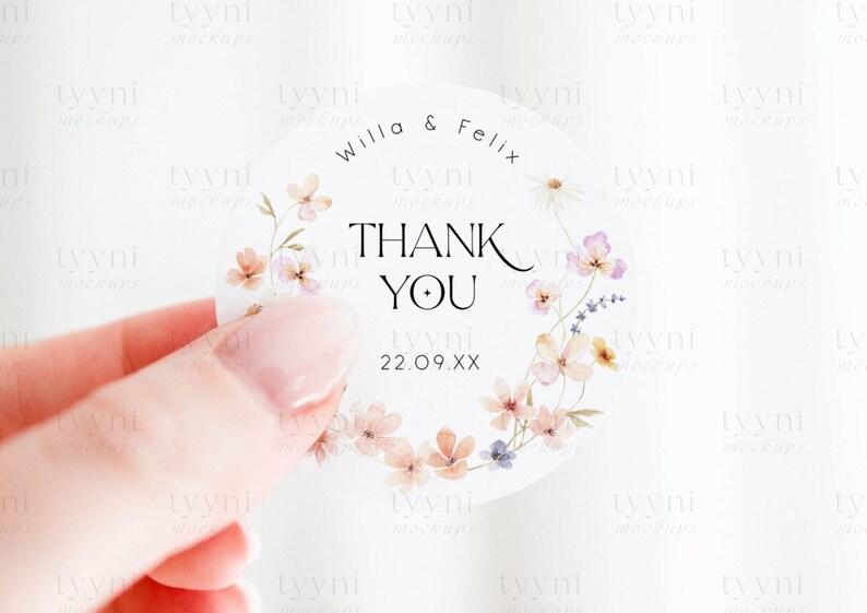 3x3 Round Sticker Mockup Wedding Favor Tag Mock Up - Etsy