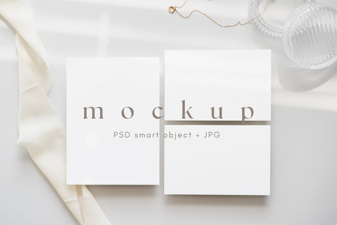 Wedding Mockup Suite, Blank Card Mockups, Wedding Stationery Mock Up ...
