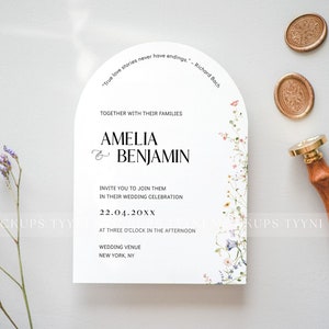 Arch Invitation Mockup, Minimalist Blank Arch Card Mock up 5x7 Inch - Etsy
