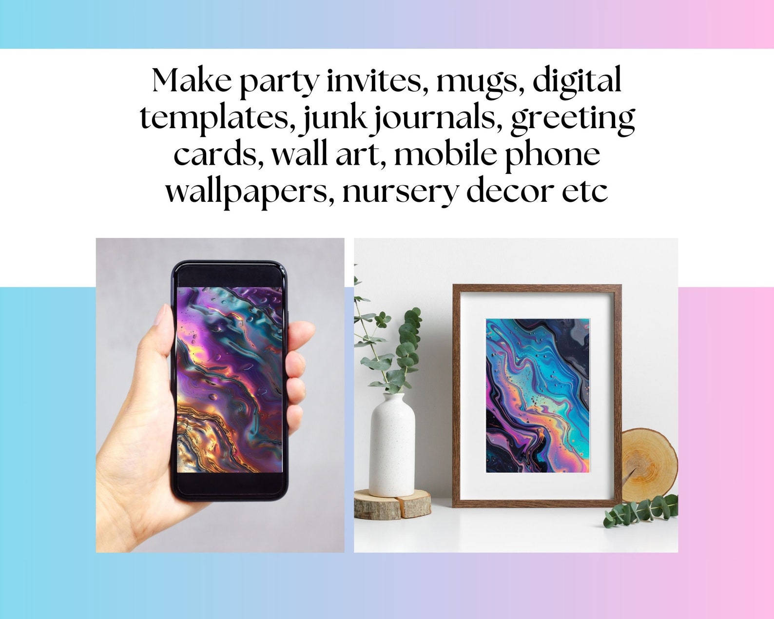 Rainbow Oil Digital Paper, Oil Slick Patterns, 12x JPG Abstract ...