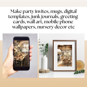 Vintage Farmhouse Digital Paper, 12x JPG Kitchen Drawings, Cottagecore ...