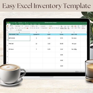 Easy Excel Inventory Template Instant Digital Download Sheet for Small ...