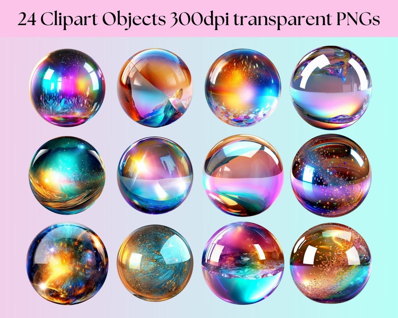 Aurora Borealis Spheres, PNG Clipart 24 Colourful AB Shimmer Northern ...