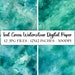 Teal Green Digital Paper Bundle, 12x JPG Watercolour Washes Patterns ...