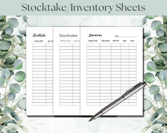 Easy Excel Inventory Template Instant Digital Download Sheet for Small ...