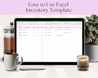 Easy Excel Inventory Template Instant Digital Download Sheet for Small ...