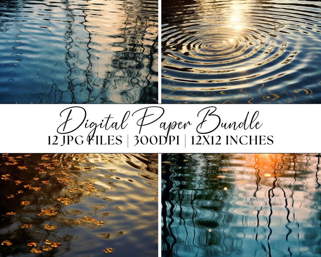 Water Ripples Digital Paper 12x JPG Abstract Lake Sea River - Etsy